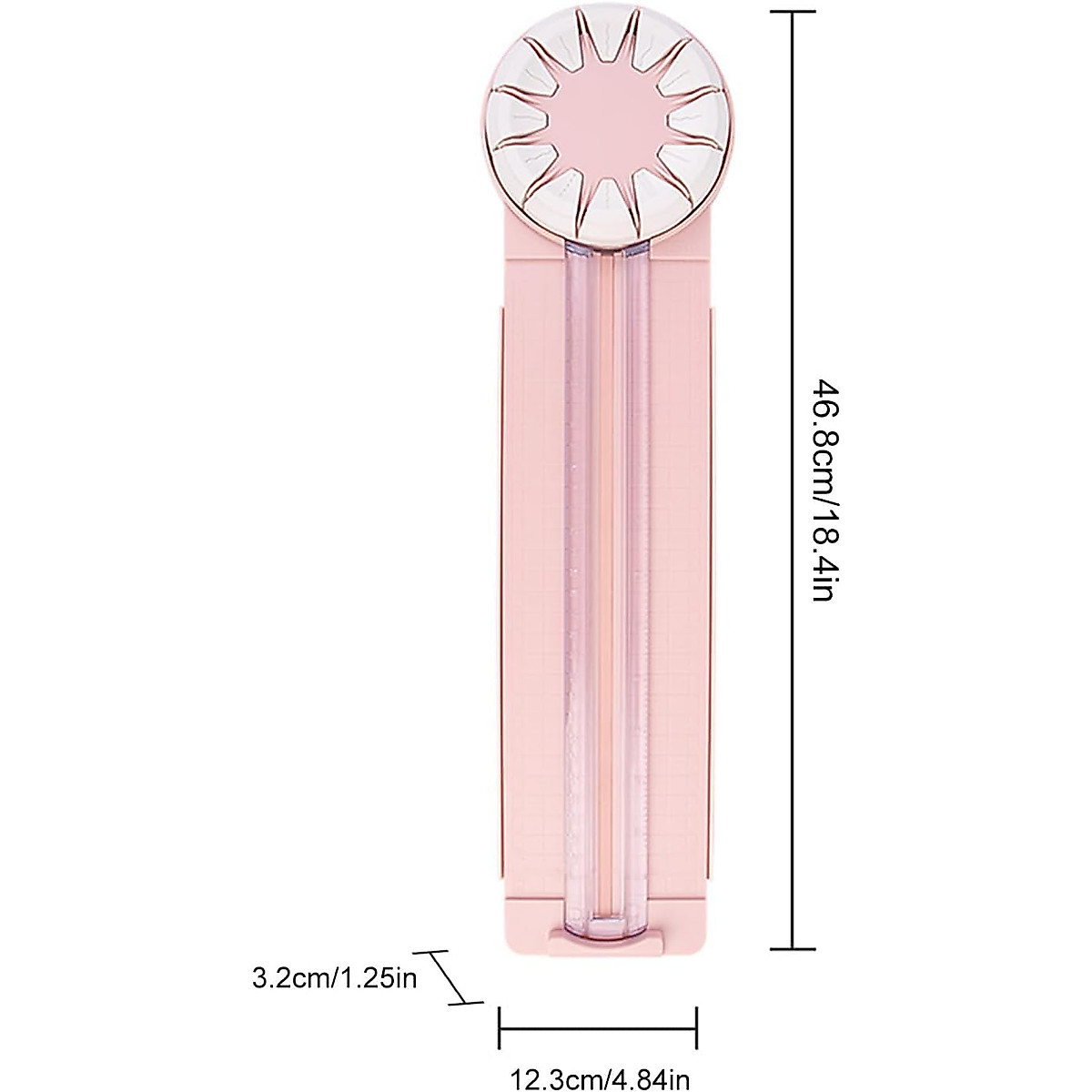 Paper Craft Edge Cutter,12 in 1 Paper Trimmer,Paper Edge Cutter, Multifunctional Paper Cutter Machine with Measurements for Scrapbooking,Photo Card,Gift Packaging(Pink)
