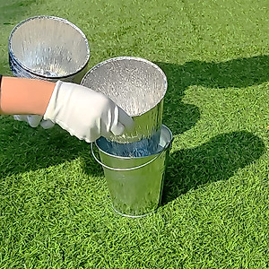 QuliMetal Drip Grease Bucket Can and 15-Pack Disposable Foil Liners Replaces HDW152 for Traeger & Pit Boss, Z Grill BBQ Grills, Rec Tec Pellet Grill Large Drip Bucket, Silver