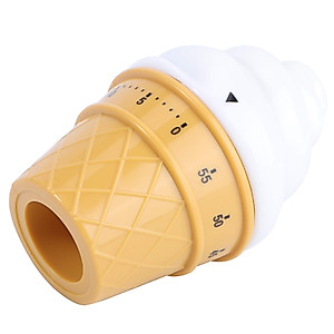 Cabilock Kitchen Timer 60 Minutes Timer Ice Cream Loud Alarm Countdown Rotating Animal Chef Cooking Baking Timer Reminder for School Classroom