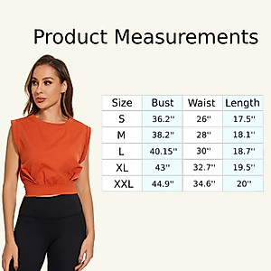 UURUN Crop Tops for Women, Sleeveless Workout Shirts, Basic Athletic Cute Cropped Tank for Casual, Going Out, Running Errands, Yoga, Gym, White, S