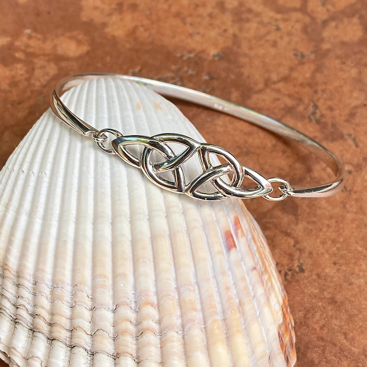 JewelryWeb - 925 Sterling Silver Celtic Knot Expandable Stackable Bangle Bracelet - Celtic Jewelry for Women - Itrish Jewelry - Claddagh Bangle Bracelet - St Patricks Day Gift for her