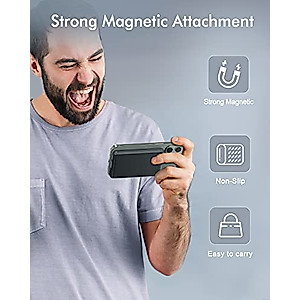 podoru Wireless Portable Charger, 10000mAh Magnetic Power Bank with Type-C Cable LED Display 22.5W PD Fast Charging Lighting Mag-Safe Battery Pack for iPhone 14/13/12/Mini/Pro/Pro Max-Black