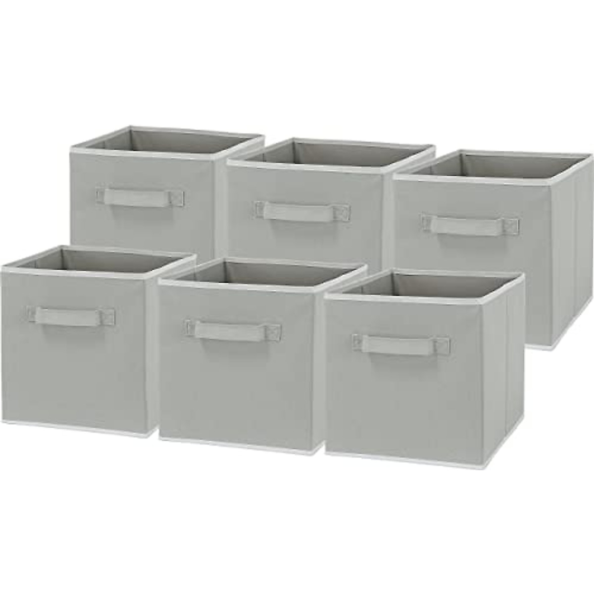 Simple Houseware Closet Underwear Organizer Drawer Divider 4 Set + 6-Pack Foldable Cube Storage Bin