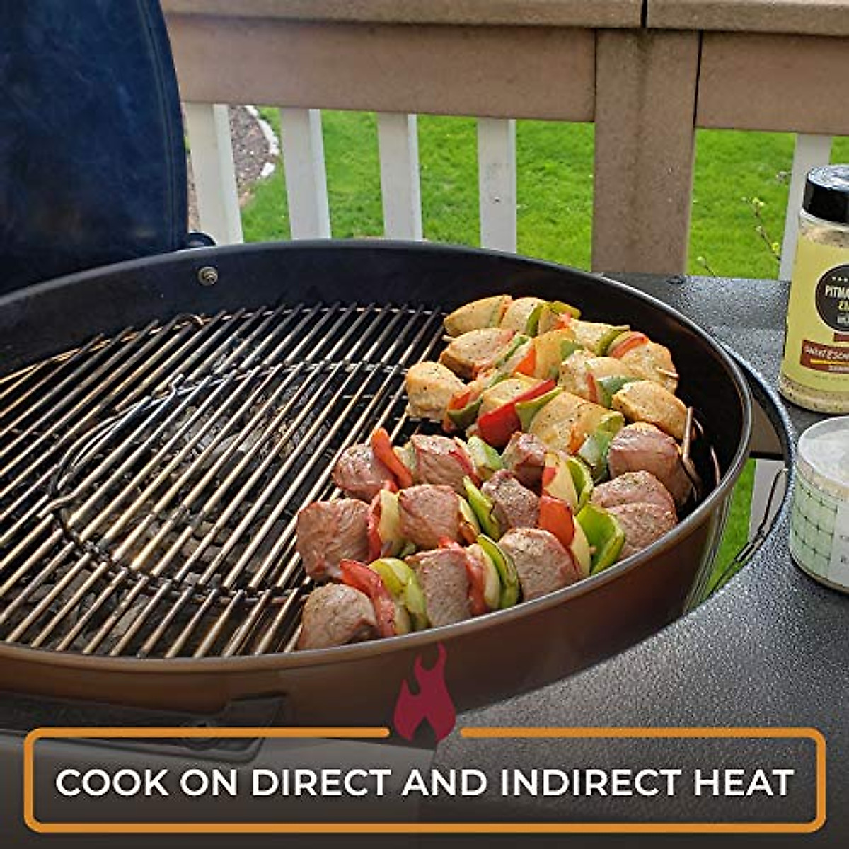 Kick Ash Basket Charcoal Barbecue Ash Basket, Large BBQ Divider for Large Big Green Egg, Classic Joe, Primo Oval X-Large, and Vision Kick Ash Grill Baskets - Designed in Wisconsin