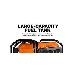 Generac 7682 GP6500E 6,500-Watt Gas-Powered Portable Generator - Powerrush Advanced Technology with Electric Start - Durable Design and Reliable Backup Power - 49-State Compliant