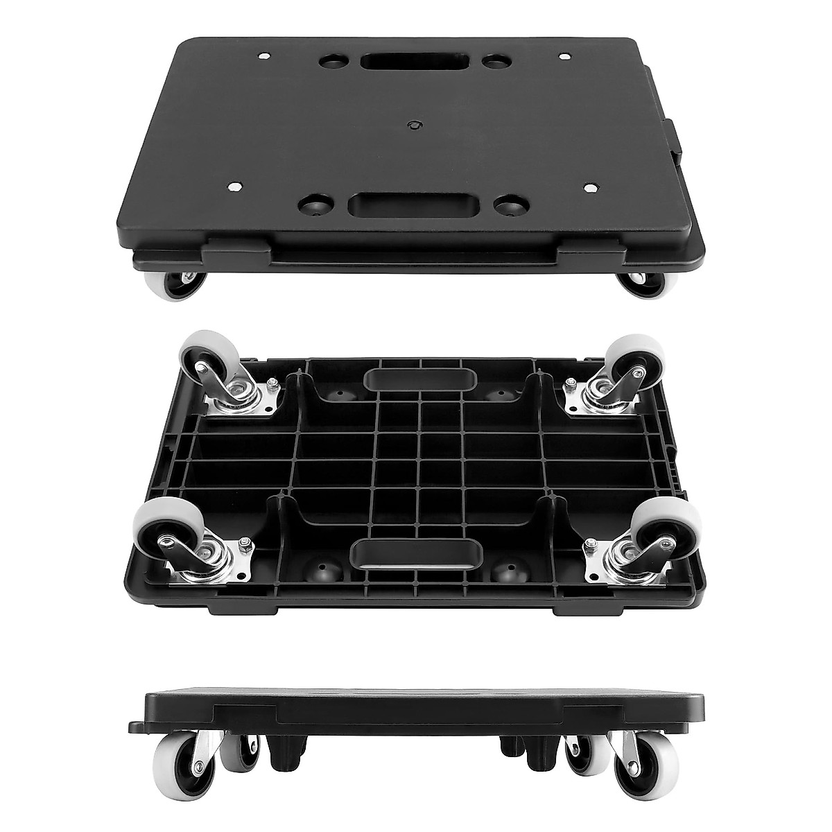 QWORK Furniture Moving Dolly with Wheels, 2 Pack Moving Rollers Leg Dollies, Portable Furniture Movers, 440 Lbs Capacity Small Flat Dolly