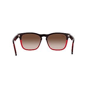 Ray-Ban RB4487 Steve Square Sunglasses, Green on Transparent Red/Brown Gradient, 54 mm