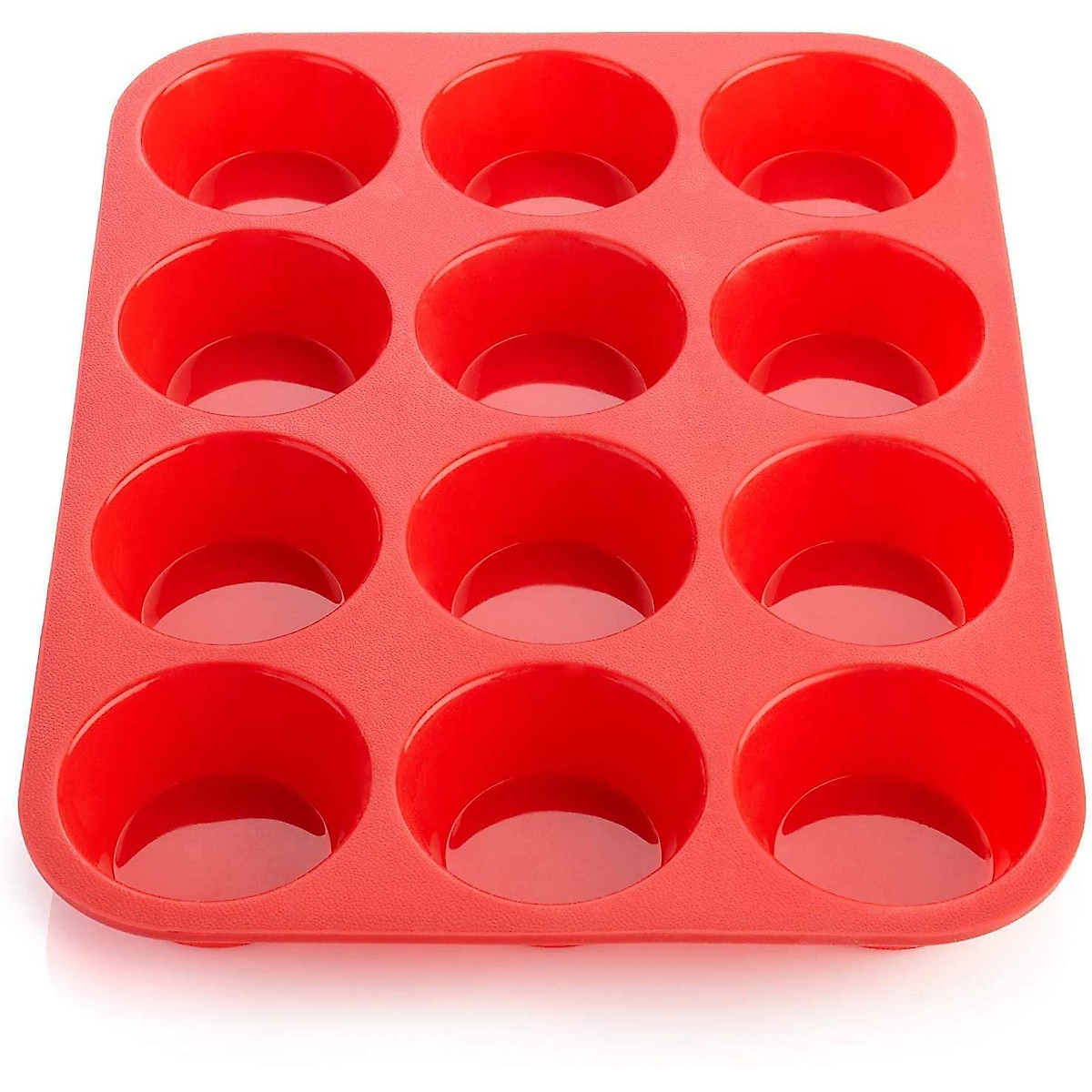 SAMZAREULO Silicone Muffin Pan - 12 Cups Regular Cupcake Pan