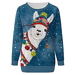 for Women's The Fall Shirt Baggy Clubby Top Button Fly Lounge Cosy Tshirts Button Up (Blue, L)