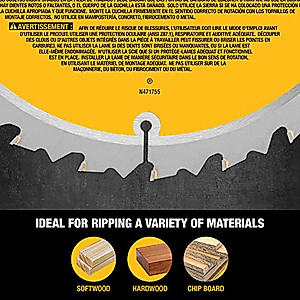 DEWALT 10-Inch Miter / Table Saw Blade, ATB, Thin Kerf, 5/8-Inch Arbor, 24-Tooth (DW3112)