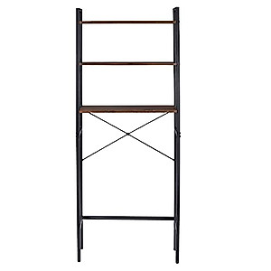 SUPER DEAL Over The Toilet Storage Shelf, 3-Tier Bathroom Organizer Space Saver Rack Wood Shelf, Rustic Brown