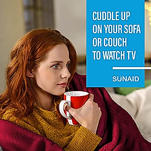 Electric Heated Throw Blanket Fleece with Controller, 50" x 60" , 4 Hours Auto Shut-Off, Fast Warming, Full-Body Comfort, Luxuriously Soft, Machine Washable (Red)