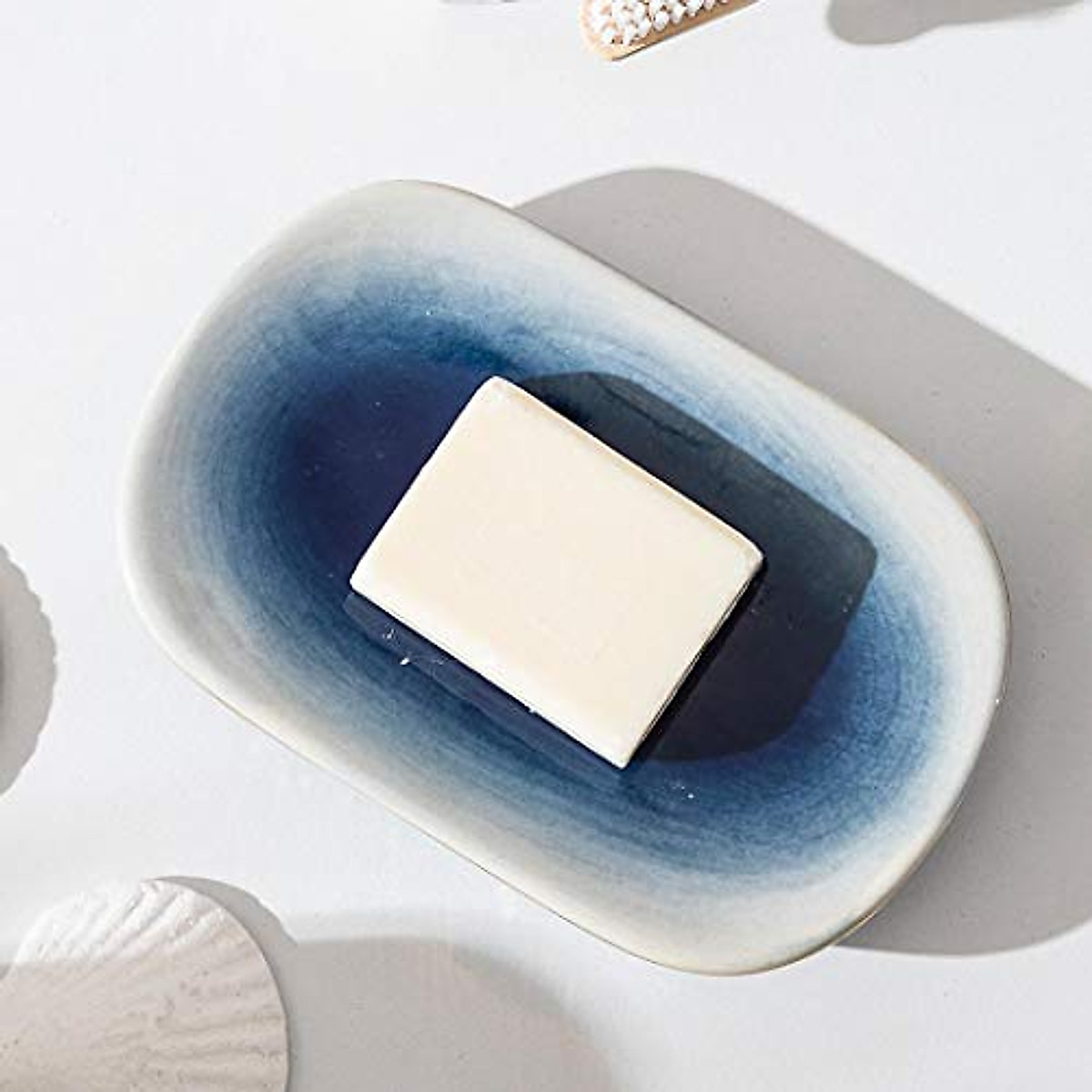 Bathroom Accessories Set, 4 Pcs Marble Pattern Bathroom Sets Accessories with Soap Dispenser, Toothbrush Holder, Bathroom Tumbler, Soap Dish for Birthday Gift, Housewarming Gift, Home Decoration (H)