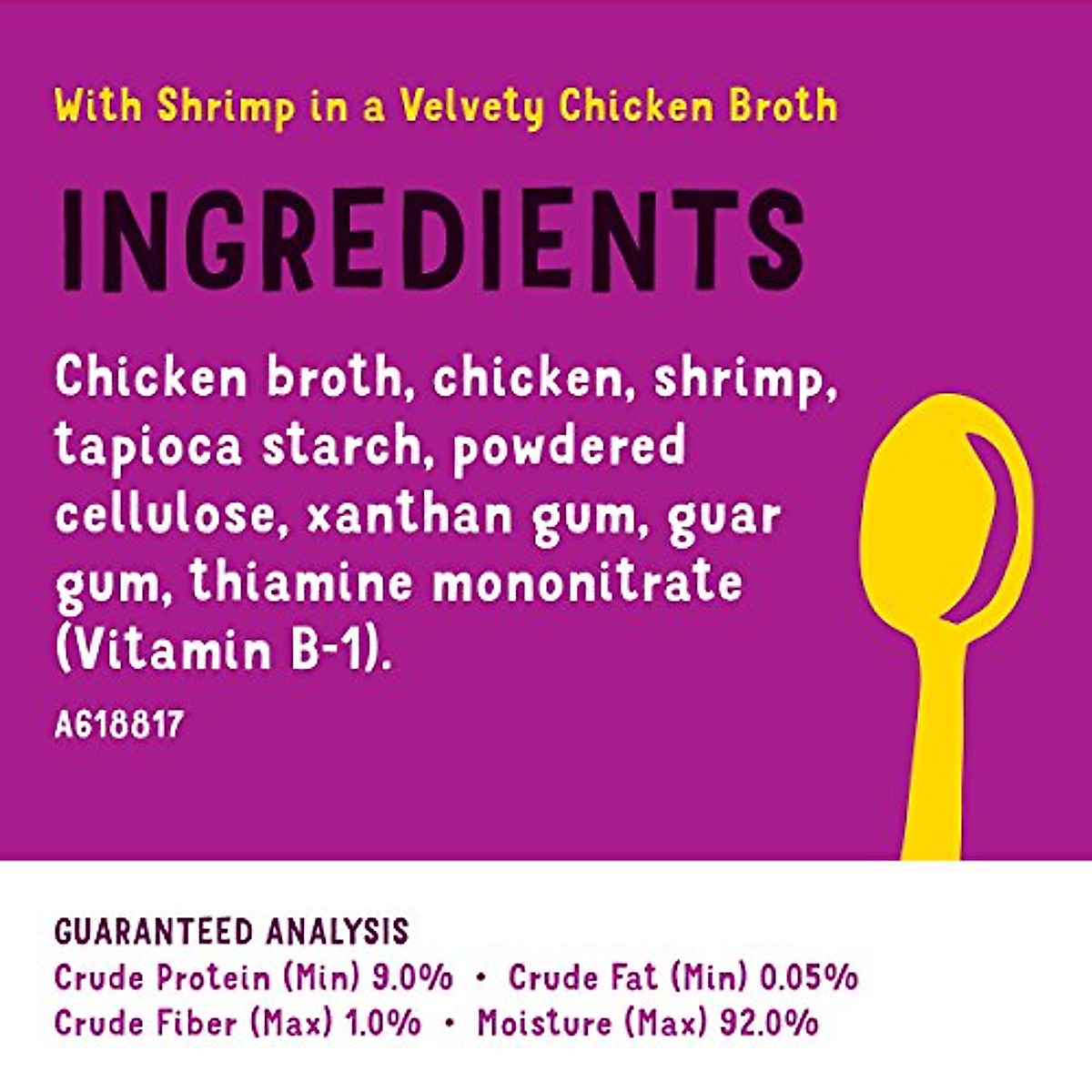 Purina Friskies Natural, Grain Free Wet Cat Food Lickable Cat Treats, Lil' Soups With Shrimp in Chicken Broth - (8) 1.2 Oz. Cups