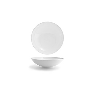 Front of the House DBO030WHP22 Spiral Wide Bowl, 3" Height, 10" Diameter, 48 oz., Porcelain (Pack of 6)