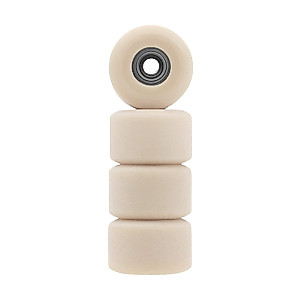 Teak Tuning Apex 61D Urethane Fingerboard Wheels - New Street Shape, 7.7mm Diameter - ABEC-9 Stealth Bearings - Made in The USA - Coyote Tan Colorway