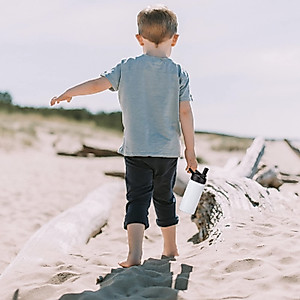 6 Pack Kids Water Bottle with Handle & Straw Lid, 16 oz Personalized Sublimation Water Bottles Blank Bulk, Stainless Steel, Leak Proof for Boys Girls to School Sports Travel Camping, DIY Gift, White