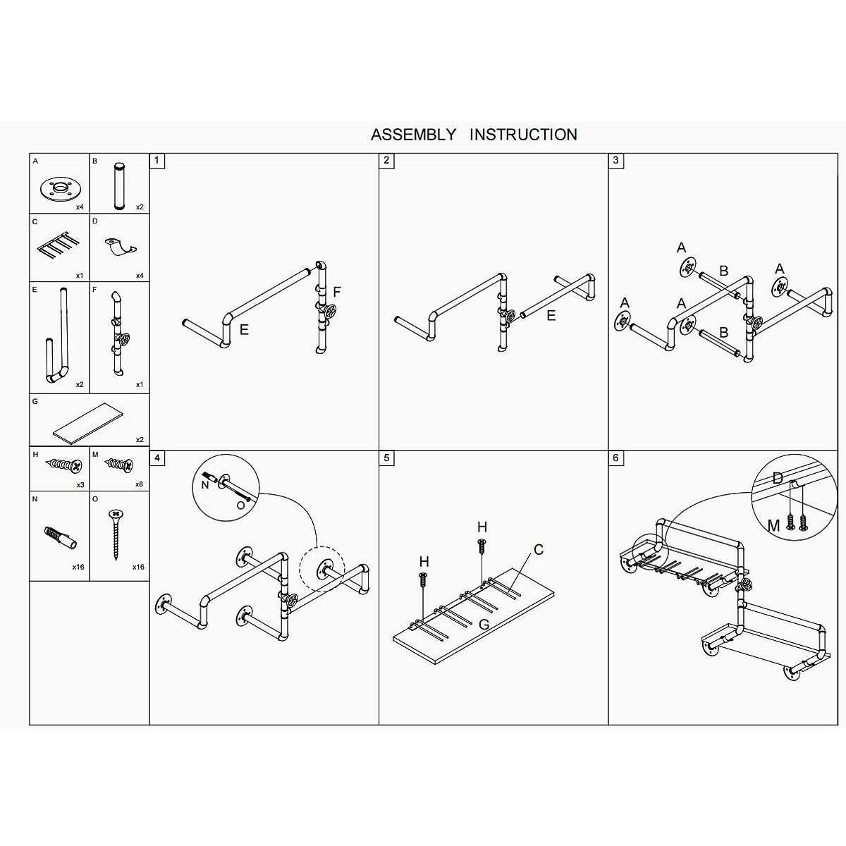 Wine Rack Wall Mounted 2 Tier,43.3" Rustic Wine Bottle Glass Hanging Floating Liquor Bar Shelves with 4 Stem Glass Holder, Industrial Modern Kitchen Dining Room Coffee Bar Black (43.3"Lx17.7"Hx9.3"W)