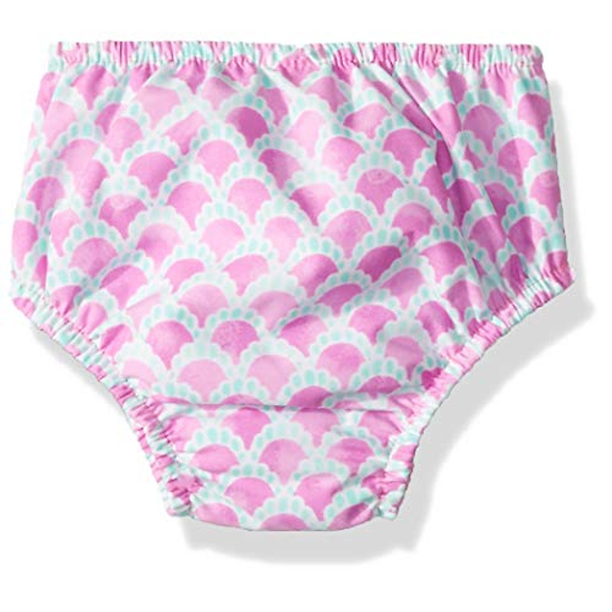 Swim Time Girls' Reusable Swim Diaper UPF 50+ with Side Snaps, Purple Mermaid Print, Medium