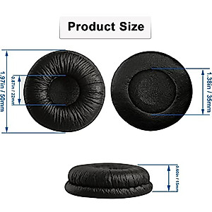 Ear Cushions for Plantronics Headset Replacement 50mm Ear Pads Designed for Headphone Plantronics HW251N HW261N HW510 Blackwire C320 3210 3220 Jabra Pro 920 9450 GN 2000 9125 Biz 2400II 2300 (10 Pack)