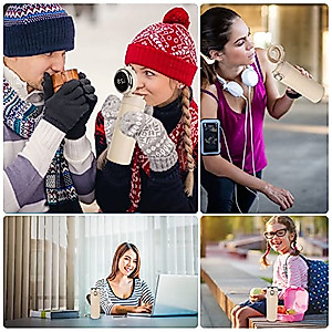 Smart Insulated Water Thermos Bottles - Portable Water Bottles Real-time Temperature Display Travel Coffee Mug With Leak-proof Button Thermos Water Bottle