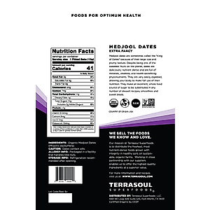Terrasoul Superfoods Organic Medjool Dates, 2 Lbs - Soft Chewy Texture | Sweet Caramel Flavor | Farm Fresh
