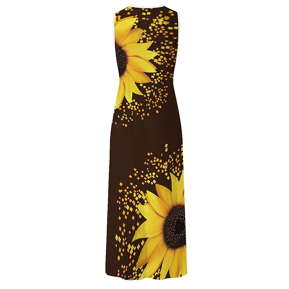 Coupons and Promo Codes for Discount Vestidos De Verano para Mujer 2023 Casual Long Sun Dresses Summer Bohemian Sleeveless Dress with Pockets Floral Printed Loose Plus Size Flowy Maxi Dress Black M