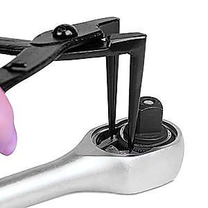 Toolwiz Snap Ring Pliers Set Heavy Duty Internal Master Cylinder Snap Ring Pliers Extra Long Snap Ring Pliers 90 Degree Long Nose Pliers for Trucks Motorcycles Cars, NOT Fit for External Snap Rings