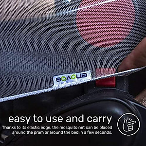 Enovoe Durable Baby Stroller Mosquito Net - Perfect Bug Net for Strollers, Bassinets, Cradles, Playards, Pack N Plays and Portable Mini Crib (White)