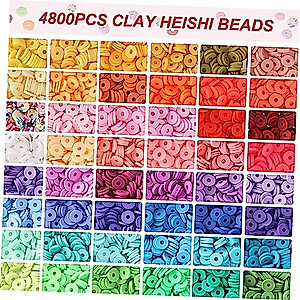 EXCEART 1 Set Black Stone Beads Colorful Clay Beads DIY Jewelry Making Set Arts and Crafts Kit Adult Craft Kits Fashion Necklace Bracelet Beads Girls Bracelet Making Kit Bracelet Maker Kit