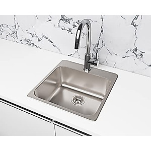 Cantrio KSS-2020 Stainless Steel Undermount Kitchen Sink, 20.5 x 20-Inch