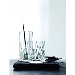 Nachtmann Shu Fa series Whiskey Tumbler Set of 4, Clear Crystal Glass, 4-Inch, Tumbler for Scotch, Cocktail, Liquor, or Bourbon, 11-Ounce, dishwasher safe