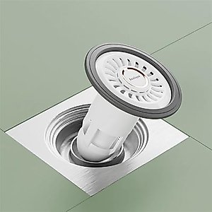 Shower Floor Drain Strainer Sewer Drain Kitchen Drain Bath Fixture Accessories 1Pcs(White)