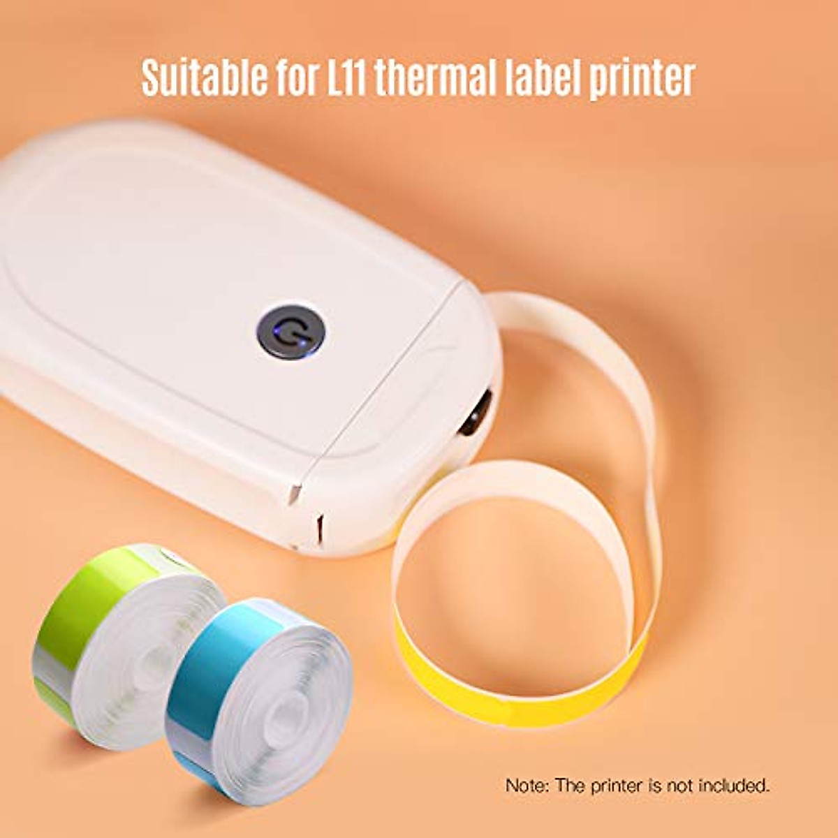mewmewcat for Label Maker,1 Roll Thermal Printing Label Paper Self-Adhesive Name Price Barcode Sticker Waterproof Tear-Resistant for L11 Label Printer, 12x22mm 260 Sheets