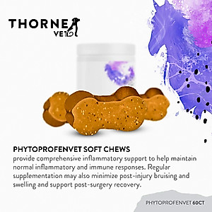 ThorneVet PhytoprofenVET – Inflammatory Support for Dogs, Cats & Horses, 60 Soft Chews
