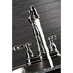 Kingston Brass KB1496AL Heritage Bar Faucet, 4-3/4 inch in Spout Reach, Polished Nickel