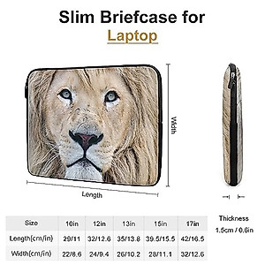 Lion Head Laptop Sleeve Bag Compatible with MacBook Air/Pro,13inch Inch Notebook, Lightweight, Compatible with MacBook Pro