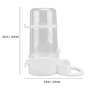 POPETPOP 2pcs Automatic Bird Feeder Water Dispenser Bottle Drinker Container Waterer for Farm Parrots Budgie Cockatiel Lovebirds 16X14CM