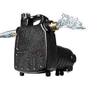 Little Giant UPSP-5 115-Volt, 1600 GPH, 1/2 HP Manual Non-Submersible Multi-Purpose Transfer Pump, 10-Ft. Cord, Black, 555104