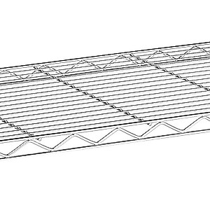 Whitmor Supreme Stacking Shelf with Basket - Adjustable Home Organizer - Chrome