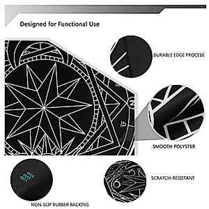 Homcomoda Gaming Chair Mat for Hardwood Floor Anti-Slip Round 47 Inch Floor Protector Low-Pile Computer Chair Mat for Office Gaming Room Home Decor