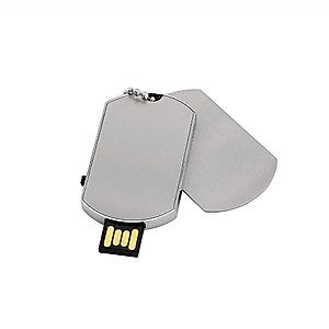 32GB Dog Tag USB 2.0 Flash Drive Metal Necklace Thumb Drive Memory Stick Pendrive Jump Drive U Disk Pen Drive