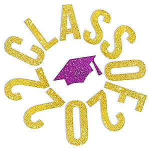 Graduation Decorations 2022 Purple Gold/Class of 2022 Graduation Banners,Graduation Party Decorations