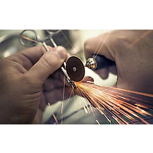 Cutting Discs Wheel Set for Dremel Rotary Tool Accessories, HSS Circular Saw Blades Diamond Resin Cutting Wheel Kit with 1/8" Mandrels for Wood Plastic Metal Cutting