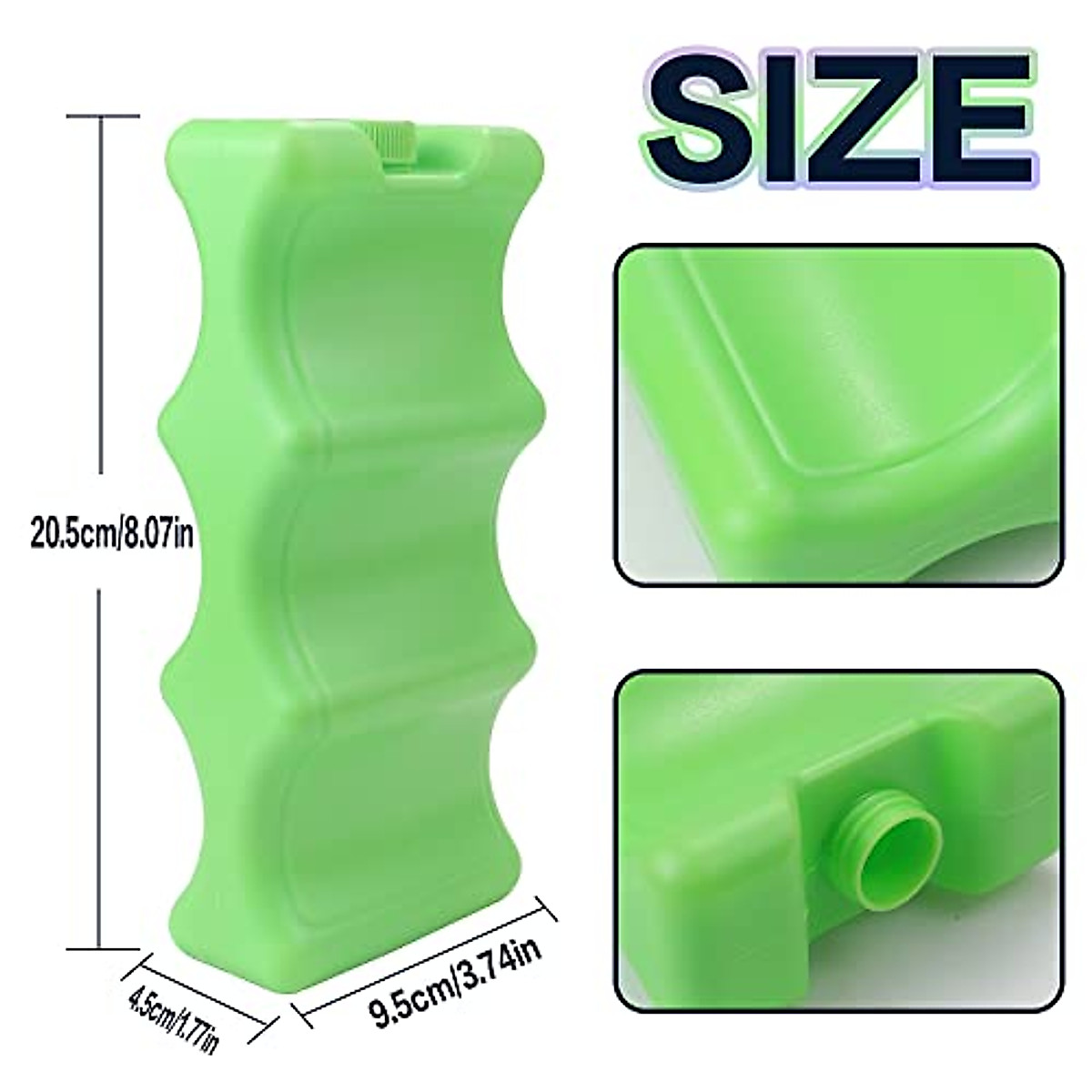 Bercoor 3pcs Breastmilk Ice Pack, Bottle Ice Packs for Breastfeeding Working Mom fit for Cans Bottles Breast Pump Bag, Red, Green, Purplem