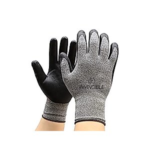 HANNASY Safety Work Gloves Poly NBR Foam Coated Protection, Easy Grip Slip Resistant Mechanic Garden Warehouse All Purpose (3, Medium)