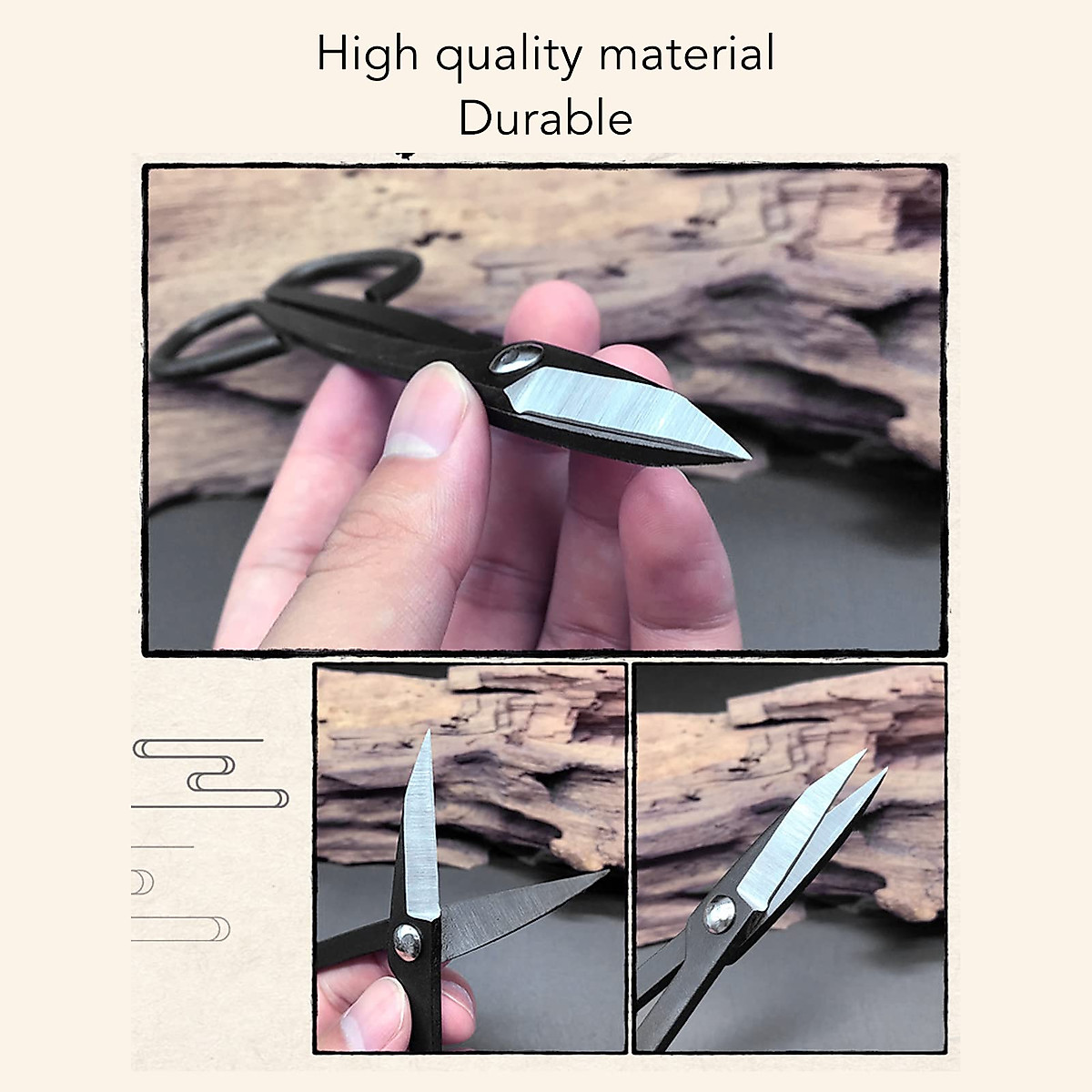 Plant Branch Scissors 58HRC Rust Resistant Steel Bonsai Scissors Cut for Garden Flower Arranging