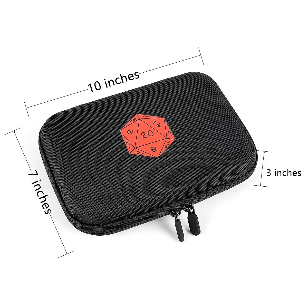Dice Box DND Dice Storage Holder Compatible with DND Dice Sets Display Case Organizer for Tabletop RPG Game Dice Holds Up to 35 Dices/5 Sets - Black