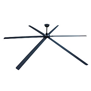 iLiving 120 Inch, 6 Blades BLDC Big Ceiling Fan, High Volume Low Speed Outdoor Fan with Powerful Brushless DC Motor Reversible Industrial Commercial and Residential, 21000 CFM at 75 RPM with IR Remote