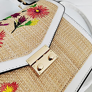 Style Strategy Embroidered Floral May straw crossbody bags for women for women satchel bags for summer